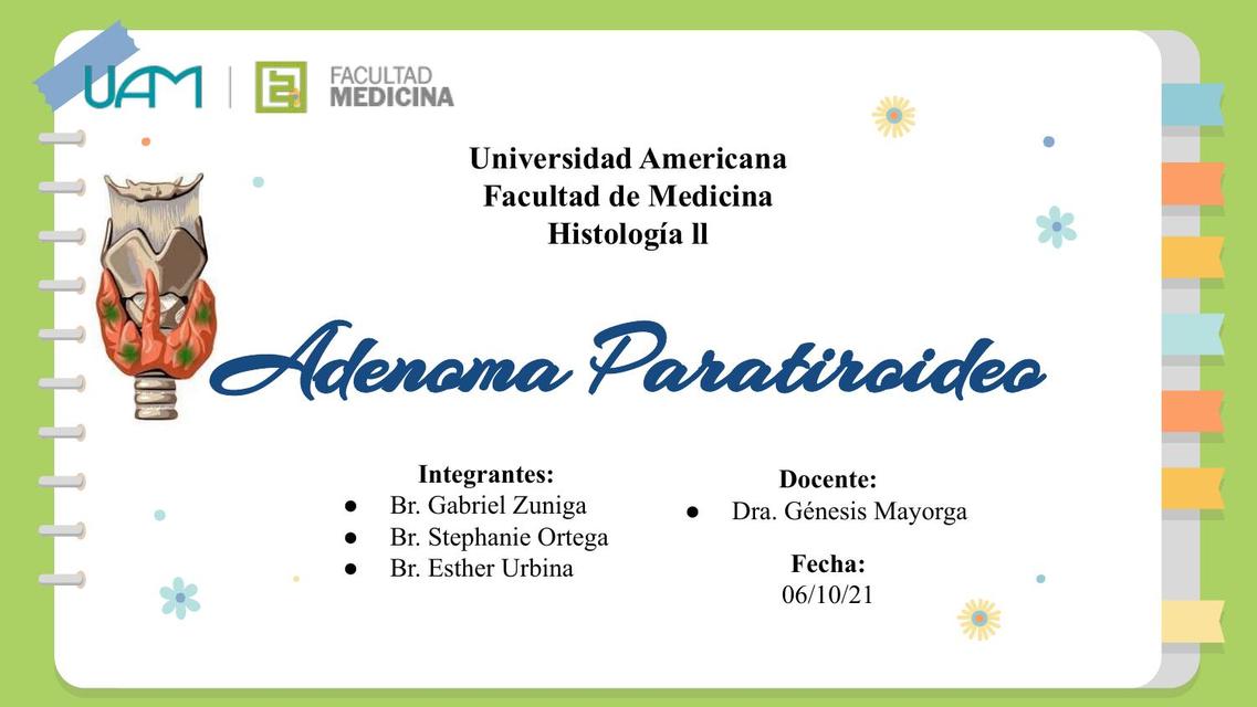 Adenoma Paratiroideo | FATIMA URBINA | uDocz