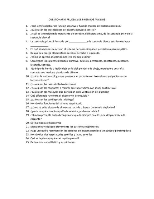 cuestionario para la prueba 2 | Jazmine Zambrano | uDocz