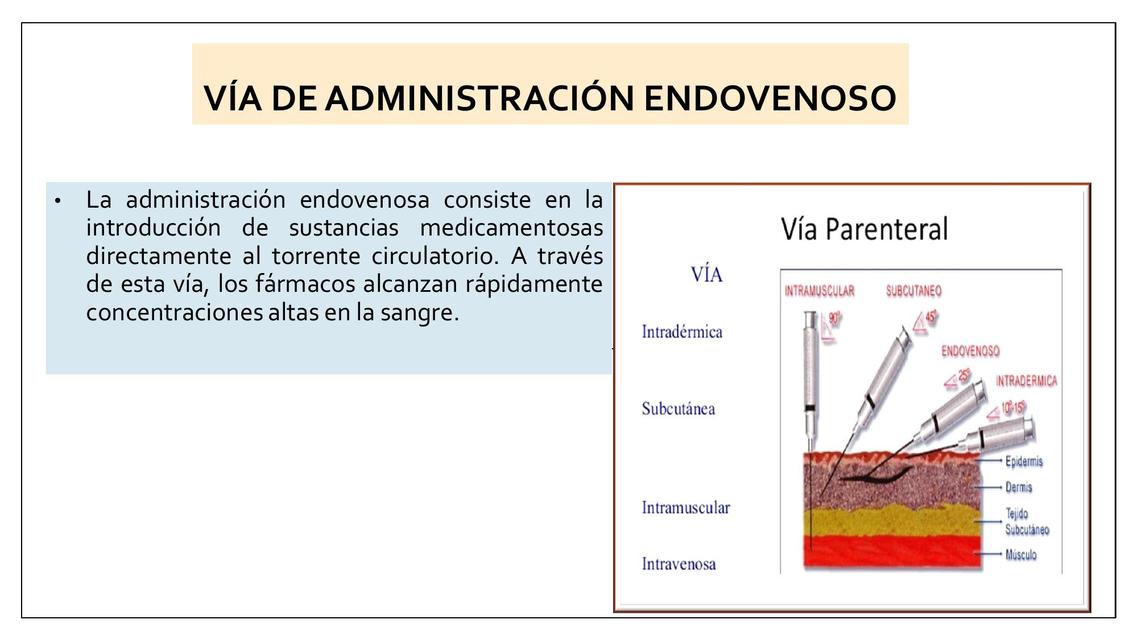 VIA DE ADMINISTRACION ENDOVENOSA S4 | ange230 | uDocz