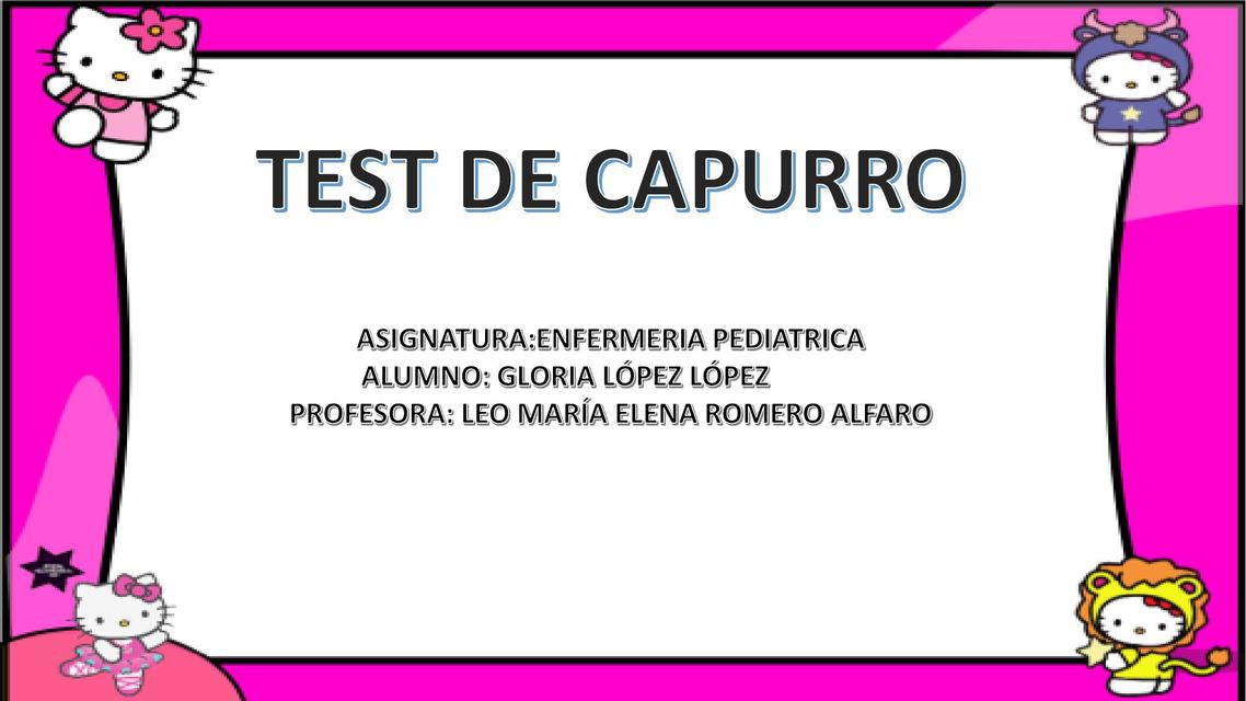 Test de CAPURRO | GLORIA LOPEZ | uDocz