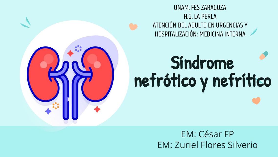 Síndrome Nefrótico y Nefrítico | Zuriel Silverio | uDocz