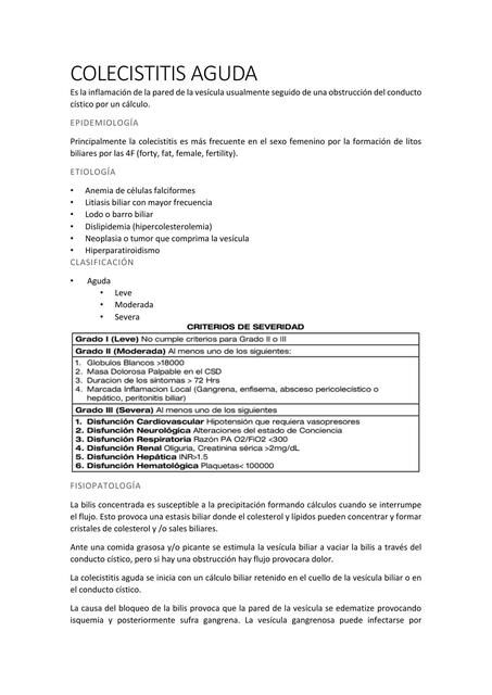 Colecistitis aguda | Juan Diego Aguilar Le贸n | uDocz Colecistitis aguda | Juan Diego Aguilar Le贸n | uDocz