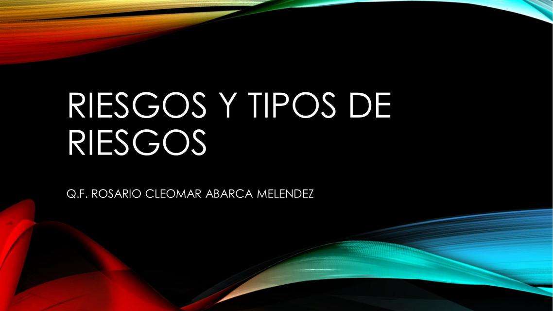 Tipos de Riesgos | YENI CCOYO | uDocz