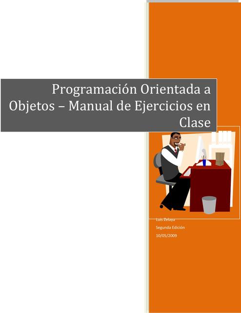 Programación Orientada A Objetos Manual De Ejercicios En Clase Esteban Martín Acosta Udocz