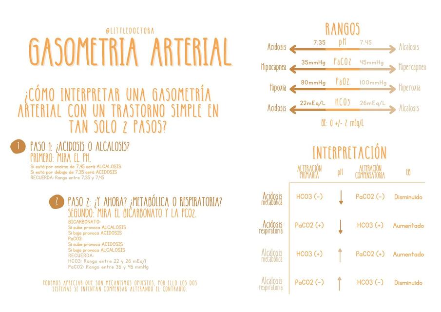 Gasometría Arterial | LITTLE DOCTORA | uDocz