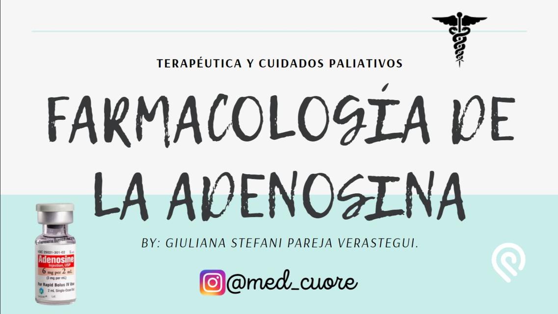 Farmacología de la Adenosina | Med Cuore | uDocz