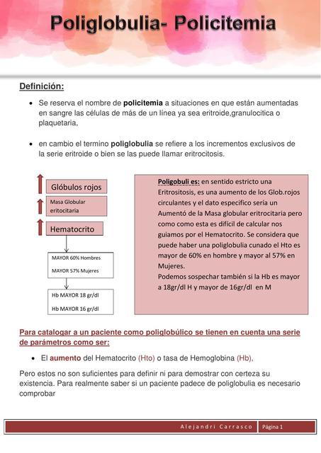 Poliglobulias | Alee Carrasco | uDocz