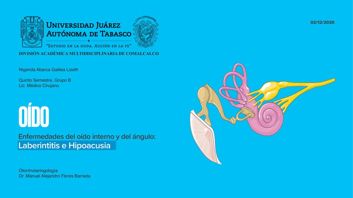 Laberintitis (Otitis Interna) e Hipoacusia | Galilea N | uDocz