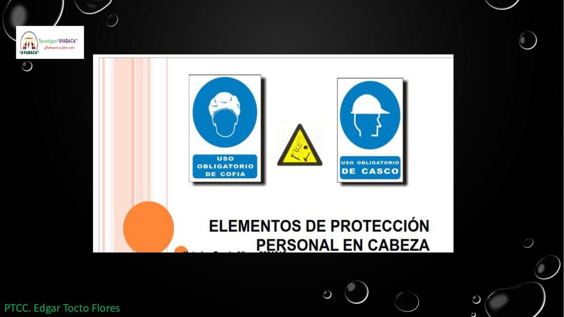 Elementos de Protección Personal en Cabeza | Edgar Tocto Flores | uDocz