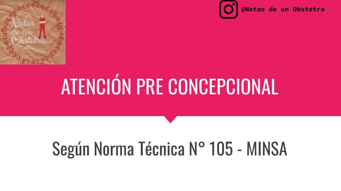 Atención preconcepcional | Notas de un Obstetra | uDocz