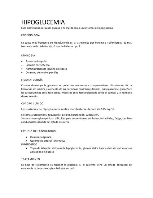 Resúmenes de Triada de Whipple | Descarga apuntes de Triada de Whipple