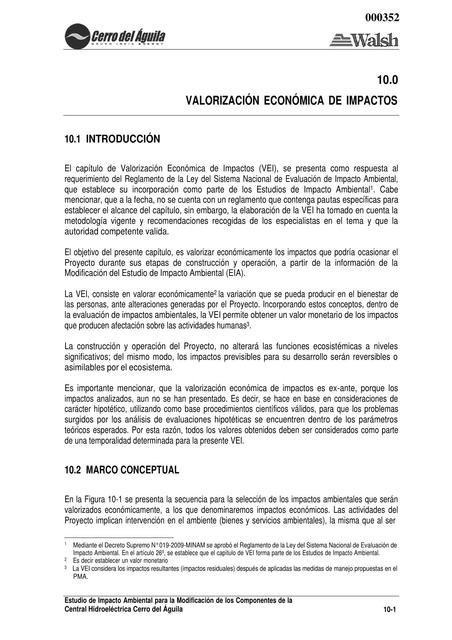 Valorización Económica de Impactos | Roly Jaime Nuñez N. | uDocz