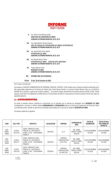 Informe Final de Obra | Dania Moya | uDocz
