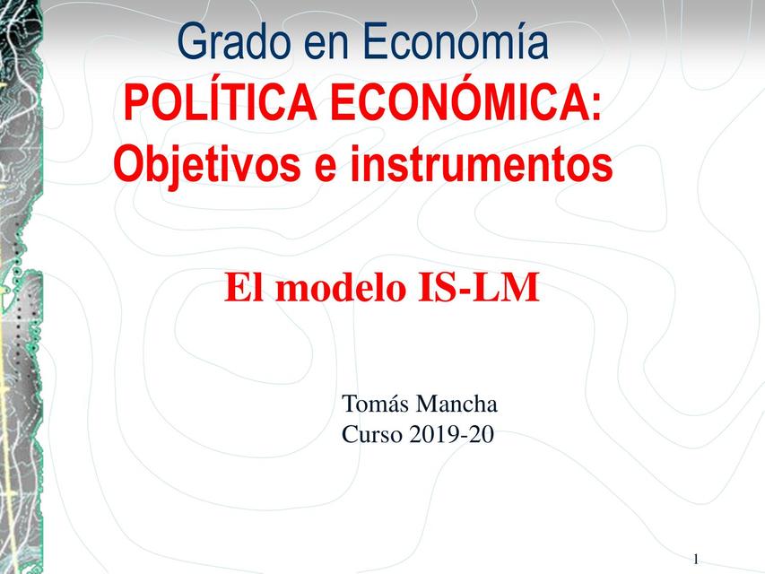 El modelo IS-LM | uDocz creators | uDocz