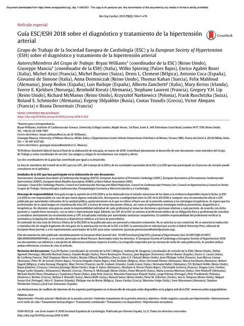 Hipertensión Arterial | scarleth hernandez | uDocz