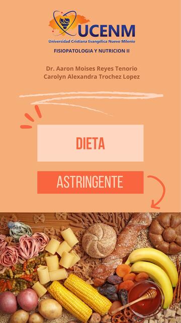 Dieta astringente | Carolyn Trochez | uDocz