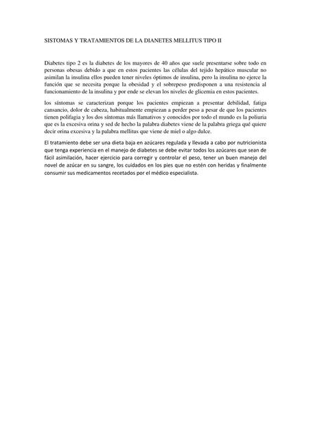 Sistomas y Tratamientos de la Diabetes Mellitus Tipo II | Jerson ...