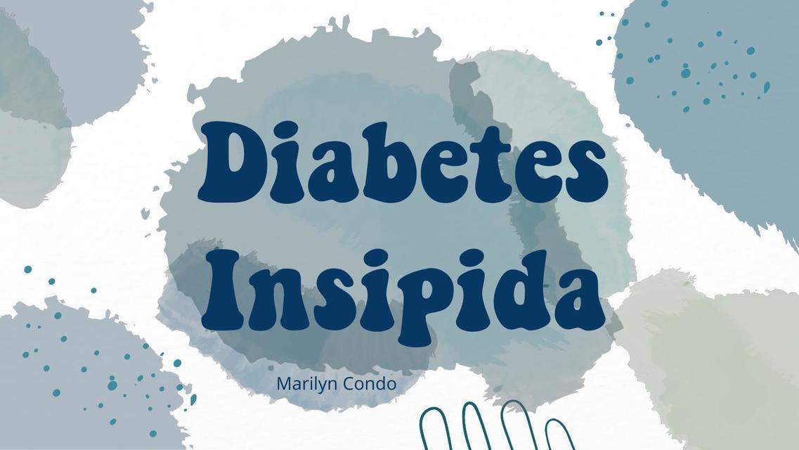 Resúmenes de Diabetes insípida | Descarga apuntes de Diabetes insípida