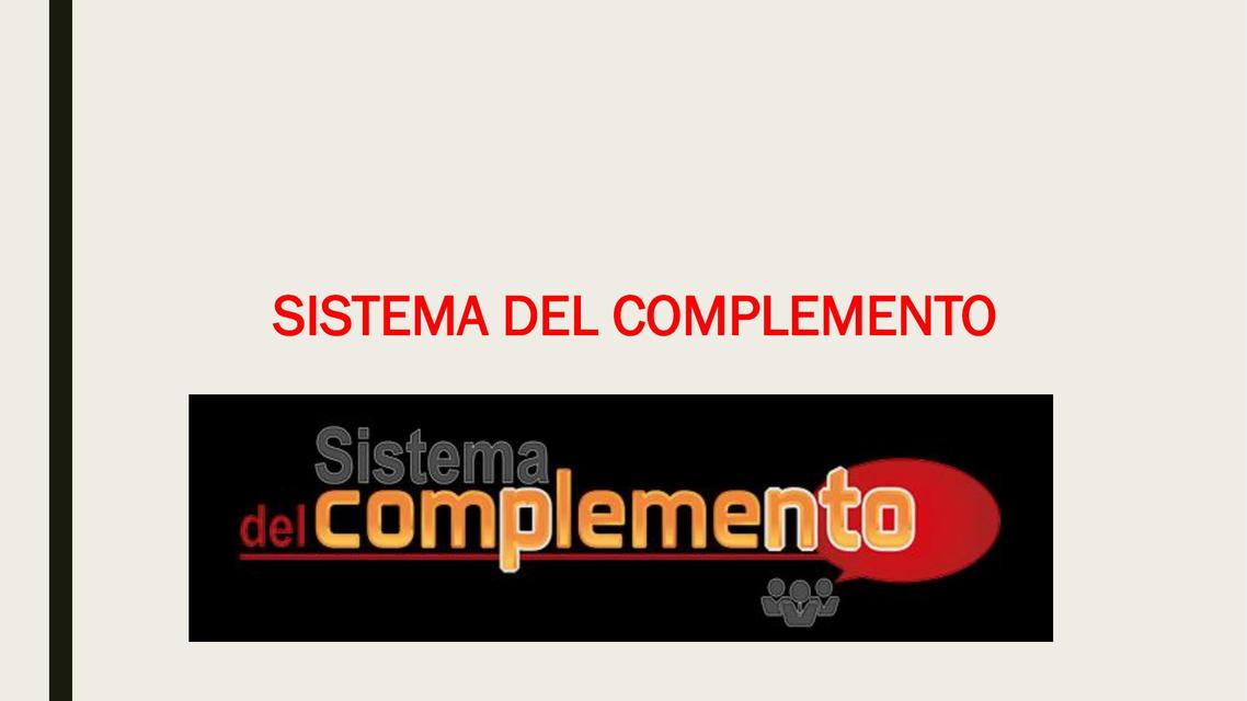Sistema del complemento | FitMed | uDocz