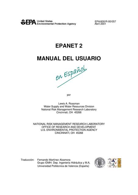 Manual Epanet | Harold Américo Oropeza Tello | uDocz