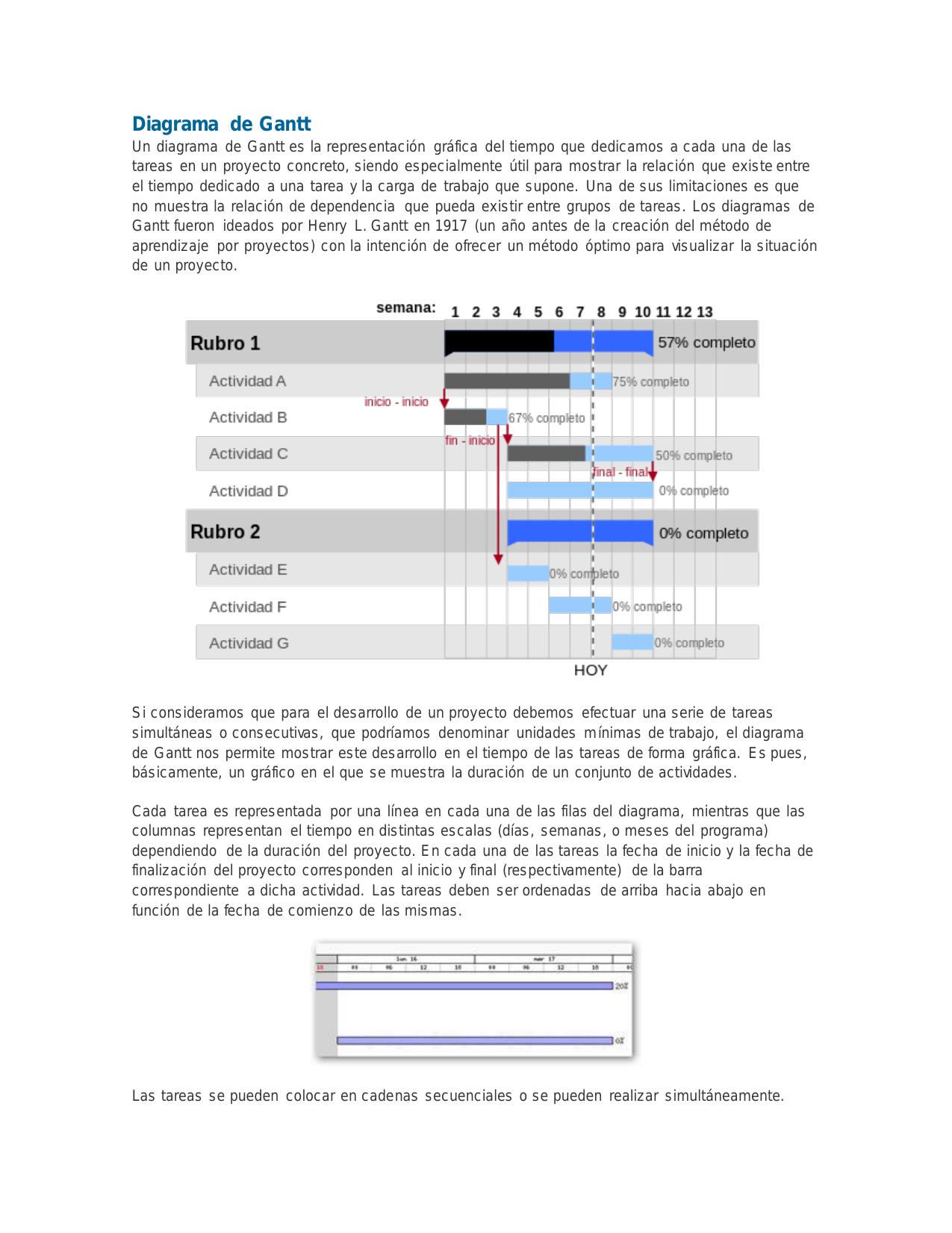 El Diagrama De Gantt | Harold Eusebio Chura Oscacopa | uDocz