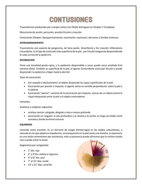 Flashcards de Contusiones | Por Medfactory | uDocz