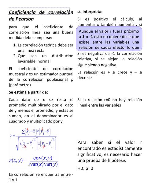 Coeficiencia de Correlación de Pearson | Chiqui Rojita | uDocz