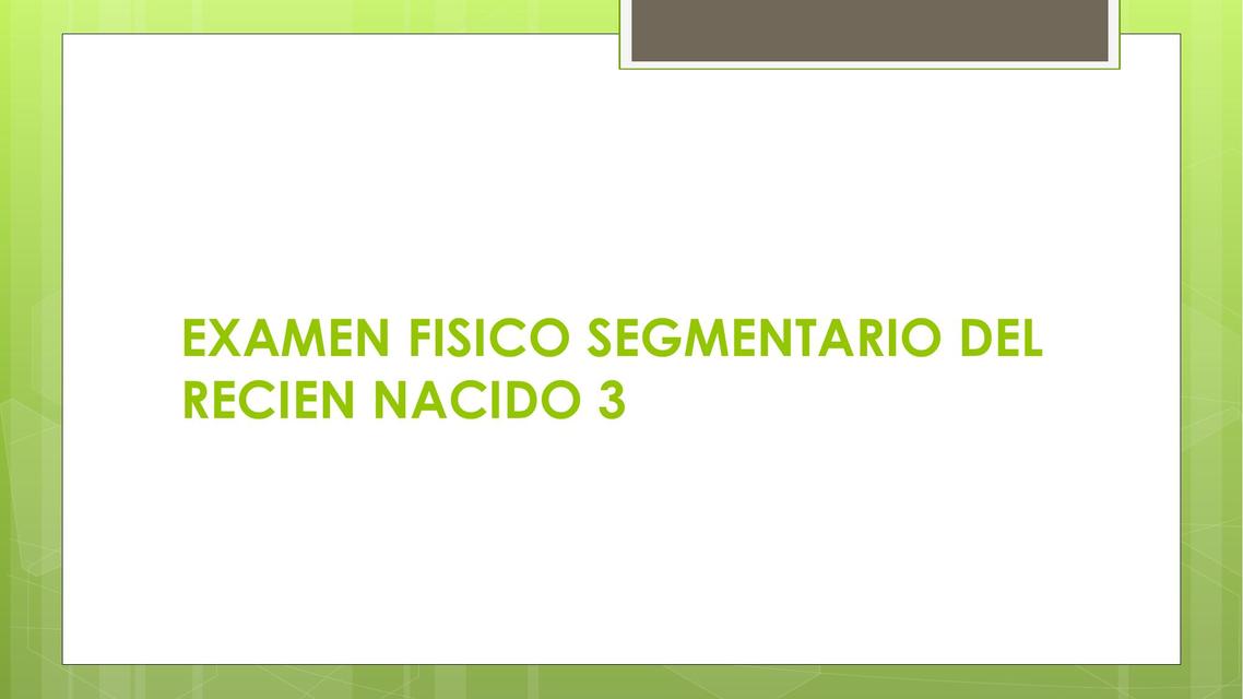 Examen Físico Segmentario del Recién Nacido | Francisca Artal | uDocz Examen Físico Segmentario del Recién Nacido | Francisca Artal | uDocz