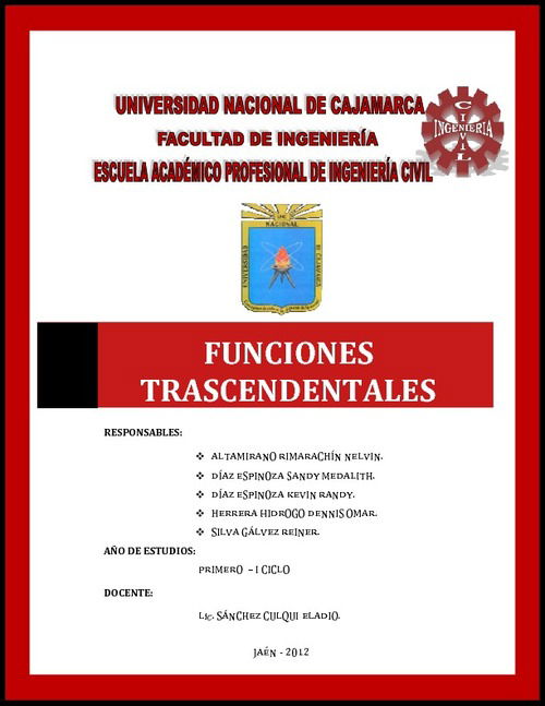 Funciones Tracedentales Ok Unc | Ronald Ramos12 | uDocz
