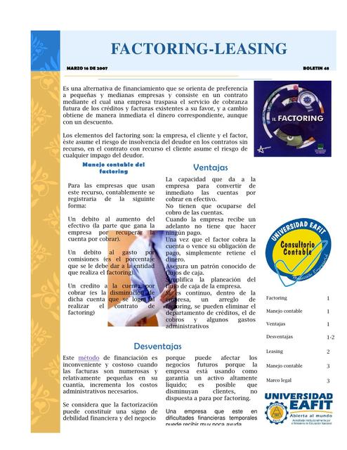 Factoring - Leasing | Renzo Cuzco | uDocz