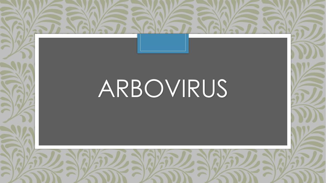 Arbovirus | ALICIA CASTILLO | uDocz
