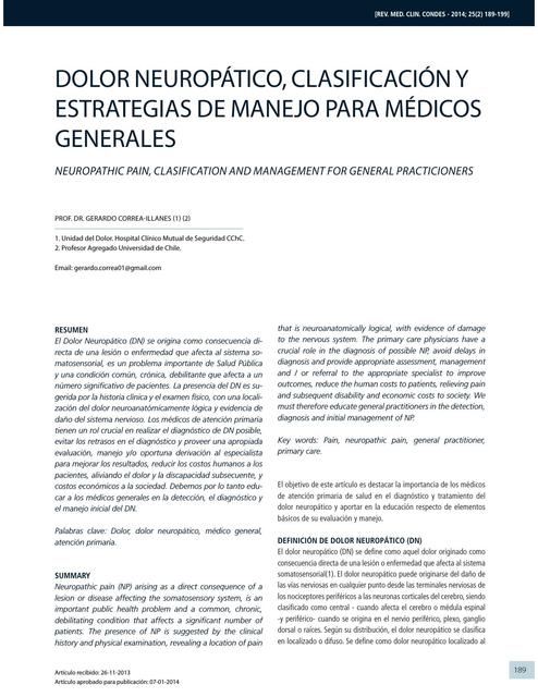 Dolor Neuropático | Raquel Pineda | uDocz