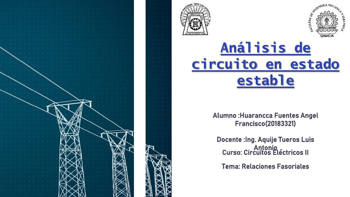 Análisis de Circuito en Estado Estable | Francisco Huarancca | uDocz