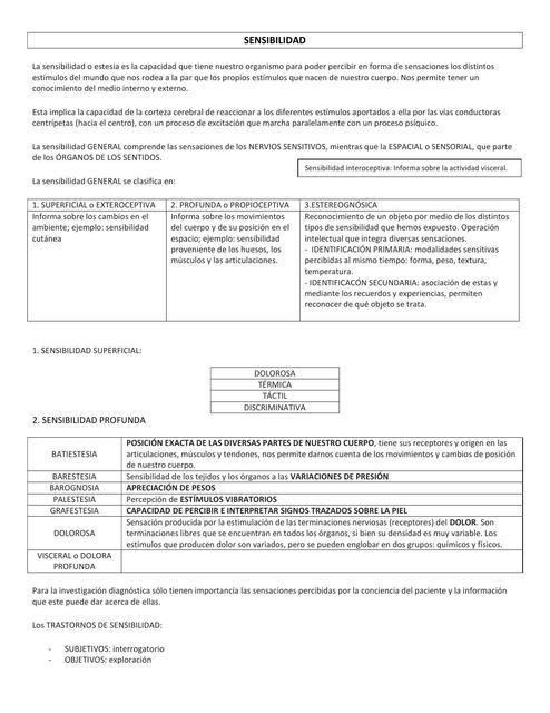 Sensibilidad, reflejos y examen físico | Florencia Ballardini | uDocz