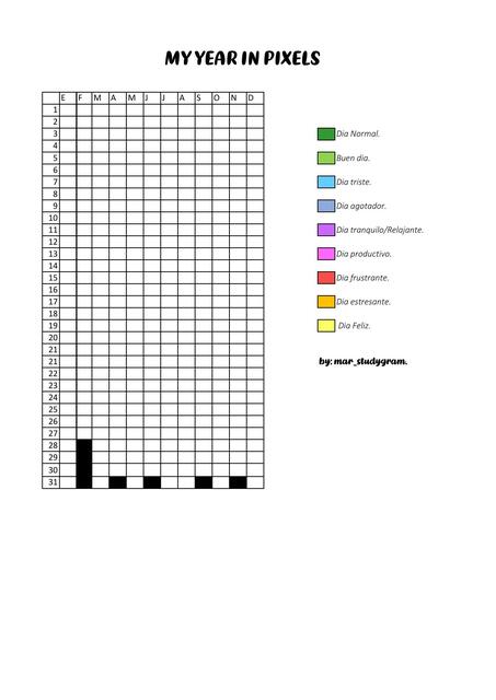 Mi Año en Pixeles | mar_studygram. | uDocz