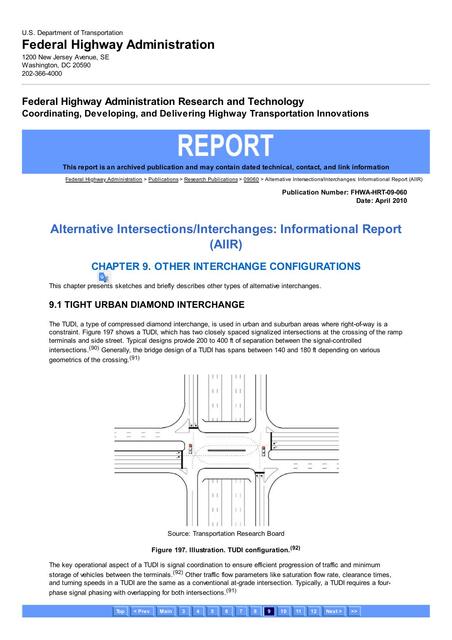 Alternative Intersections Interchanges Informational Report AIIR | Luis ...
