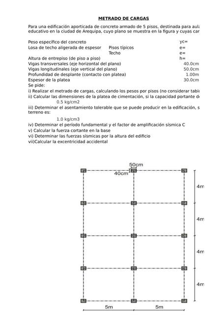 Ejemplo de Metrado de Cargas y Centro de Masa y Rigidez | Maico Torres Romero | uDocz