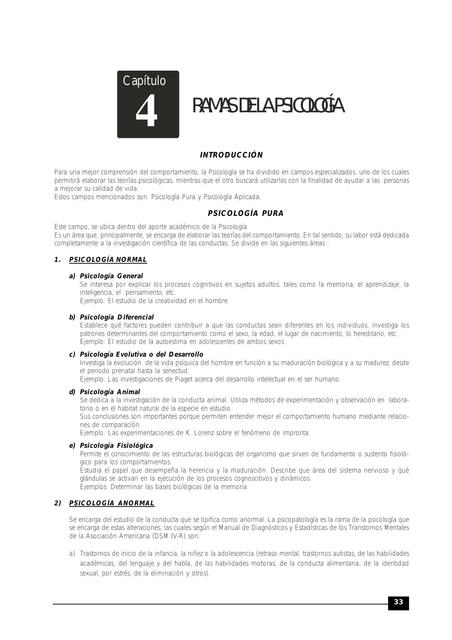 Ramas de la Psicología | IMER GARCIA CHAUPE | uDocz