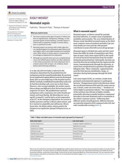 Neonatal Sepsis | laura gomez | uDocz