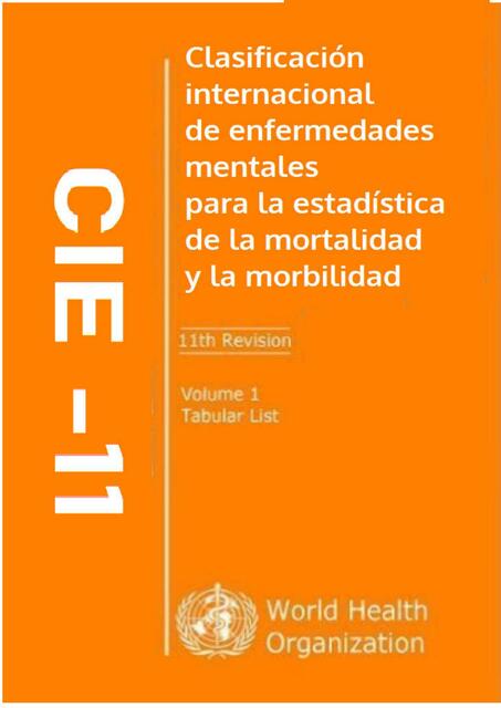 Clasificación Internacional de Enfermedades Mentales para la Estadístia de la Mortalidad y la ...