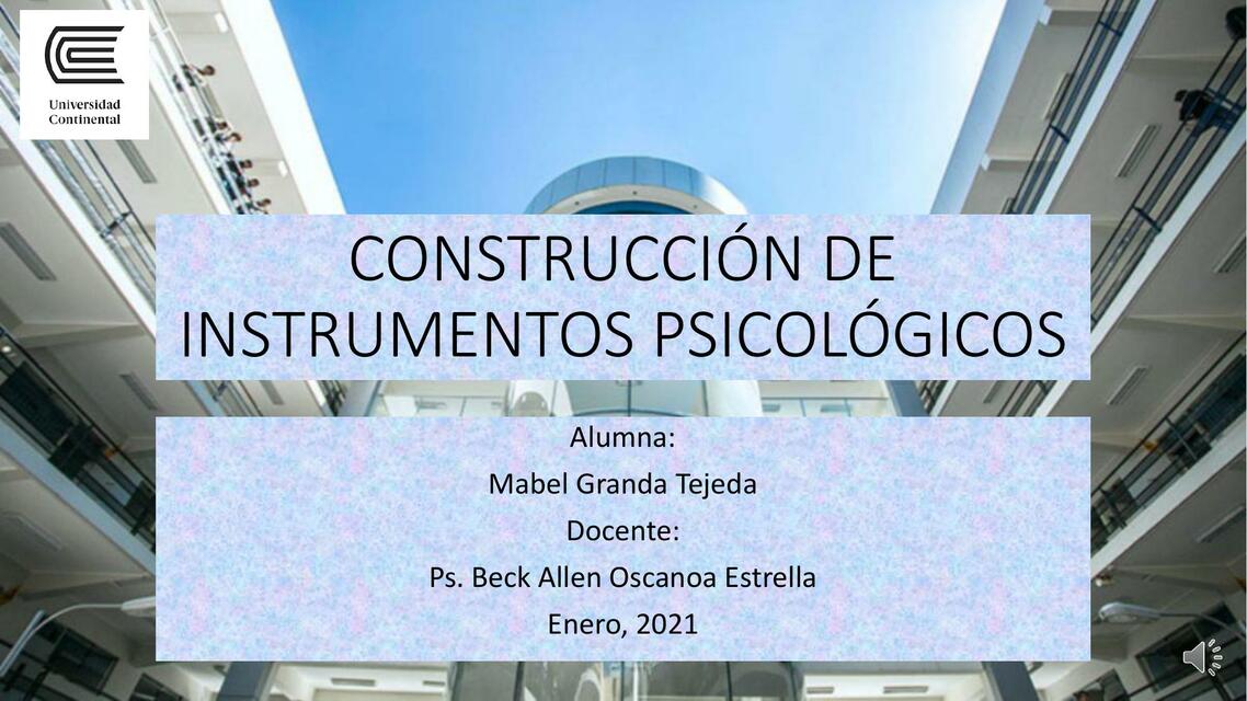Construcción de Instrumentos Psicológicos | Mabel Granda | uDocz