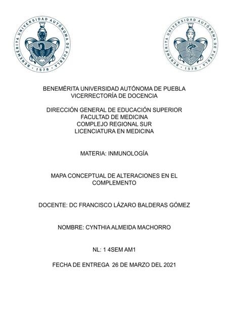 Sistema del Complemento | Cynthia Almeida Machorro | uDocz