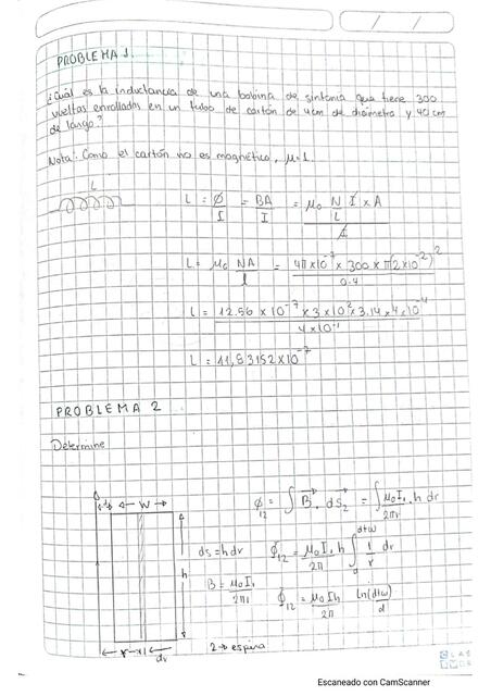 Ejercicios resueltos Inductancia y autoinductancia Física 2 | Tips ...