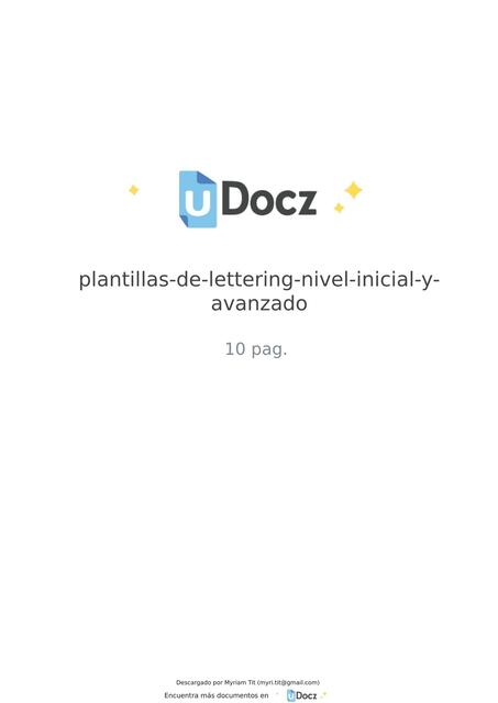 Lettering | Marlen Crdz | uDocz