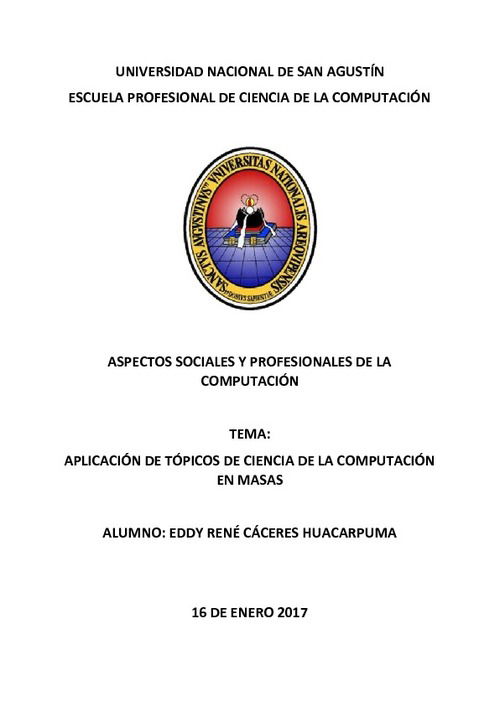 Aplicación De Tópicos De Ciencia De La Computación En Masas | Eddy Rene ...