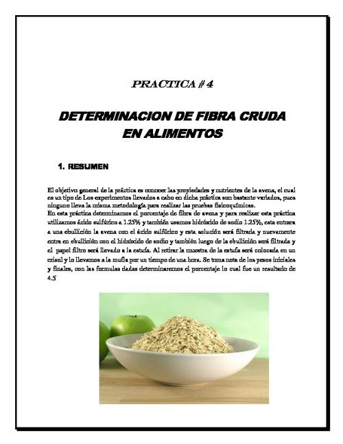 Determinacion De Fibra Cruda En Alimentos4 | Anon | uDocz