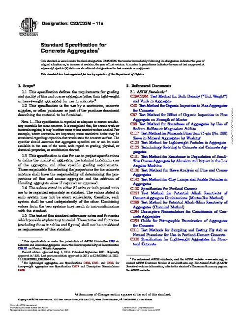 Astm C33 11 | uDocz