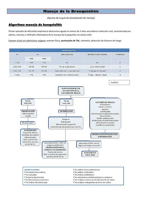 Manejo de la Bronquiolitis | Alee Carrasco | uDocz