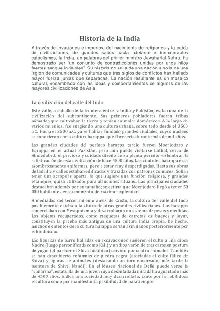 Historia de la India | Todo sobre Historia | uDocz