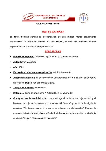 Ficha Técnica del Test de Machover | Michael Jordan Gutierrez Huaytalla ...
